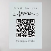 Modern Business Leave Review QR Code Sign Holder | Zazzle