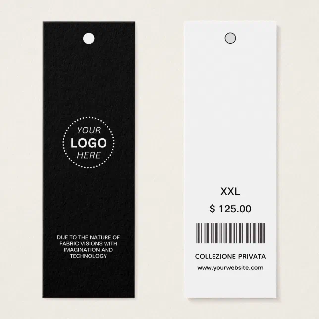Modern Business Logo Barcode Store Price Tags | Zazzle
