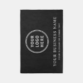 Modern Business Logo Black Rug | Zazzle