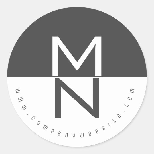Modern Business Logo Classic Round Sticker | Zazzle.com