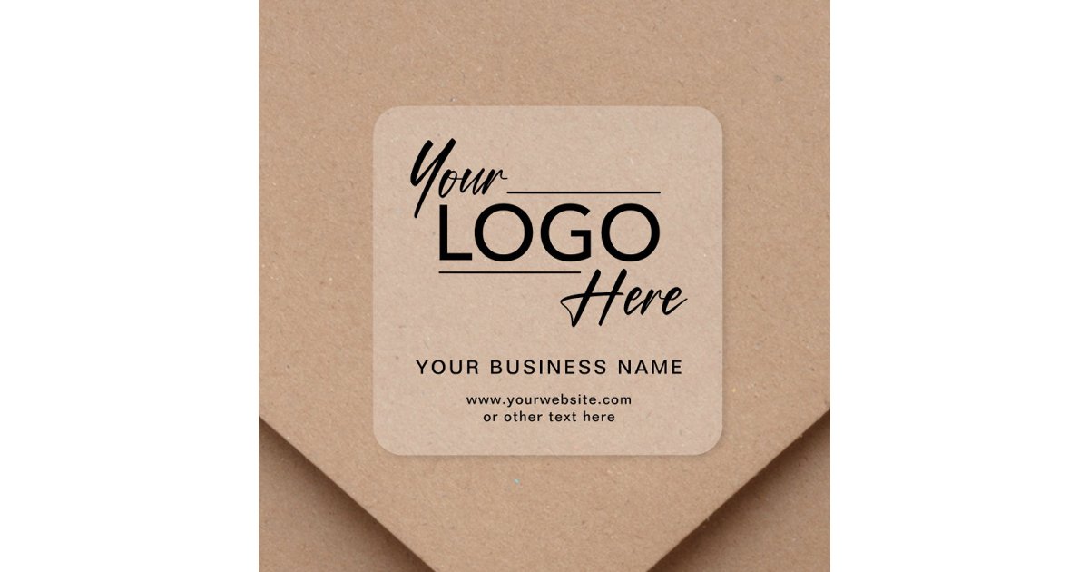 Modern Business Logo Clear Square Sticker | Zazzle