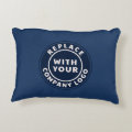 Modern Business Logo Company Matching Accent Pillow | Zazzle