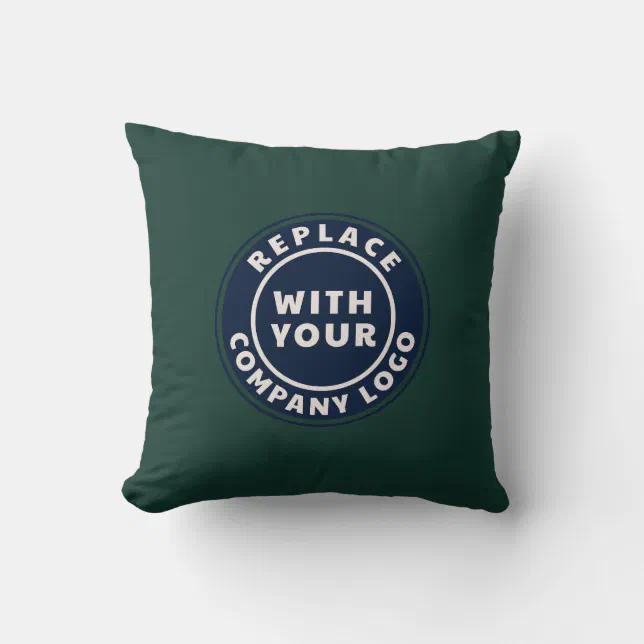 Modern Business Logo Elegant Showroom Throw Pillow | Zazzle