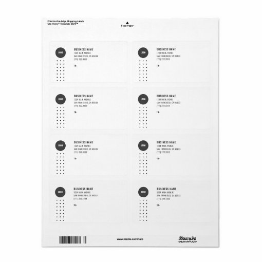 Modern Business Logo Mailing Shipping Labels | Zazzle
