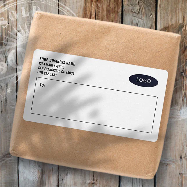 Modern Business Logo Mailing Shipping Labels | Zazzle