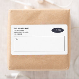 Modern Business Logo Mailing Shipping Labels | Zazzle
