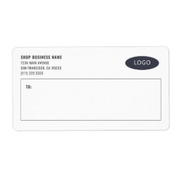 Modern Business Logo Mailing Shipping Labels | Zazzle