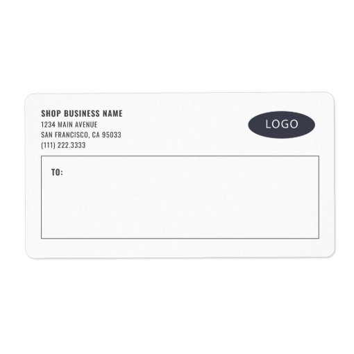 Modern Business Logo Mailing Shipping Labels | Zazzle