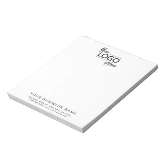 Modern Business Logo Notepad | Zazzle