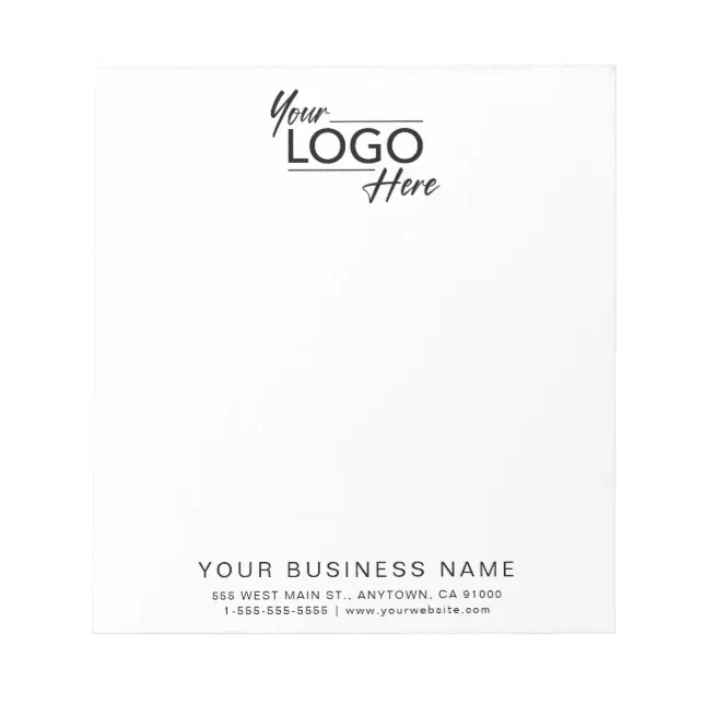 Modern Business Logo Notepad | Zazzle