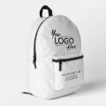 Modern Business Logo Printed Backpack | Zazzle