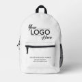 Modern Business Logo Printed Backpack | Zazzle