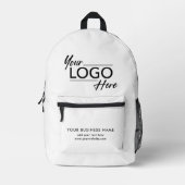 Modern Business Logo Printed Backpack | Zazzle