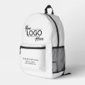 Modern Business Logo Printed Backpack | Zazzle