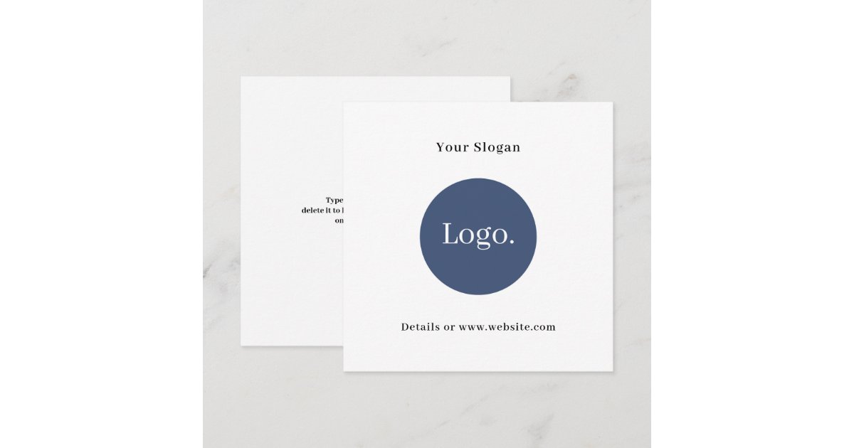 Modern Business Logo Promotional Stationery Note Card | Zazzle