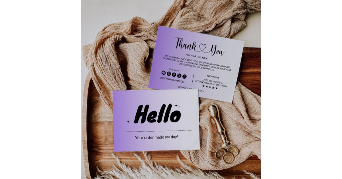 Modern Business Package Insert Card | Zazzle