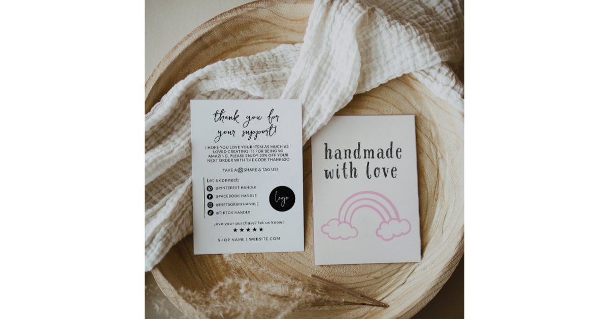 Modern Business Package Insert Card | Zazzle