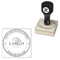MODERN BUSINESS Personalized Business Logo Address Rubber Stamp | Zazzle