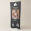 Modern Business Promotional Advertising 2 QR Codes Retractable Banner ...