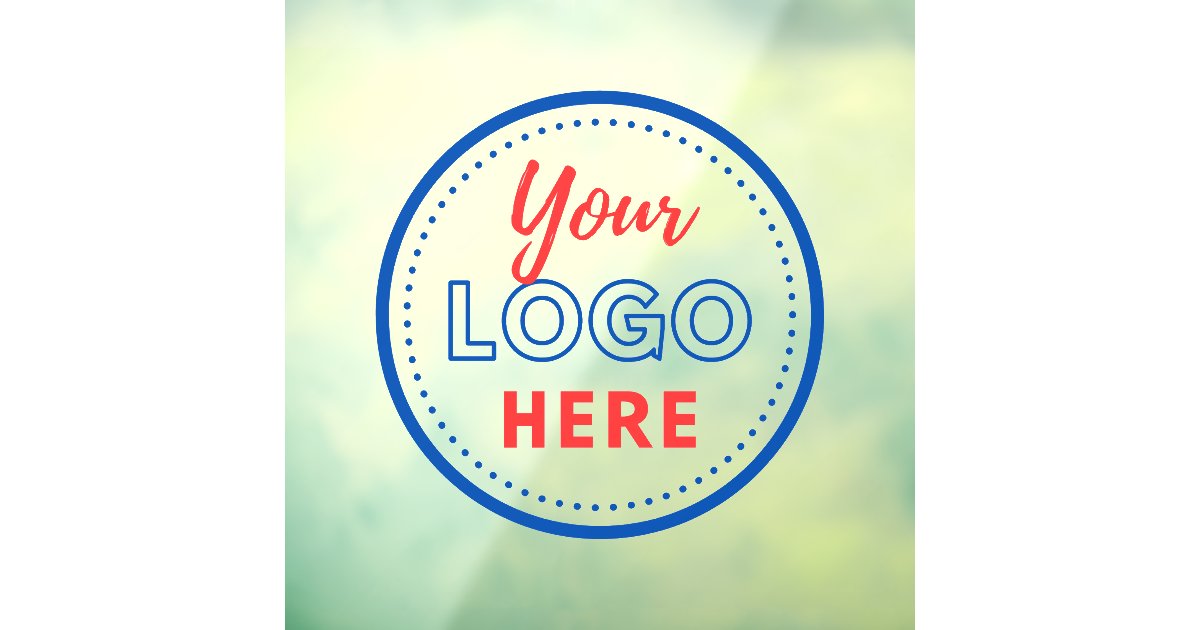 Modern Business Promotional Logo Advertising Window Cling | Zazzle