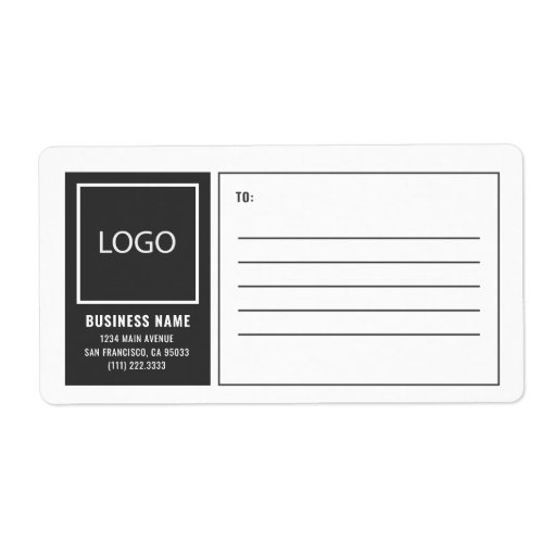 Modern Business Square Logo Mailing Shipping Label | Zazzle
