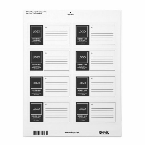Modern Business Square Logo Mailing Shipping Label | Zazzle