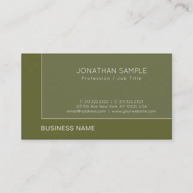 Modern Businessman Director Ceo Luxury Elegant Business Card | Zazzle