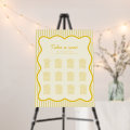 Modern Butter Yellow Seating Chart Foam Board | Zazzle