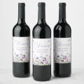 Modern Butterflies Bridal Shower Cheers Wine Label | Zazzle