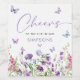 Modern Butterflies Bridal Shower Cheers Wine Label | Zazzle