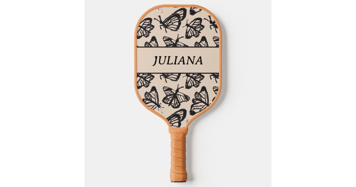 MODERN BUTTERFLY PICKLEBALL PADDLE | Zazzle