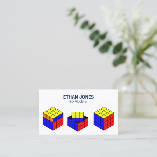 Modern CAD Designer | Animator | 3D Modeler Business Card | Zazzle