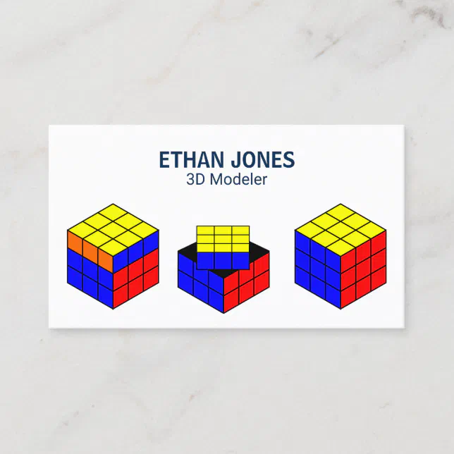 Modern CAD Designer | Animator | 3D Modeler Business Card | Zazzle