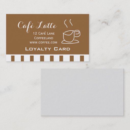 Modern cafe Loyalty Card for coffee | Zazzle
