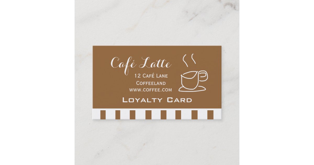 Modern cafe Loyalty Card for coffee | Zazzle
