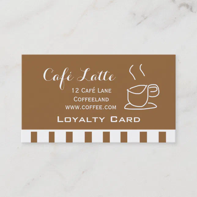 Modern cafe Loyalty Card for coffee | Zazzle