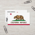 Modern California Business Card, Flag / USA Business Card | Zazzle
