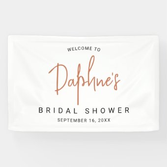 Modern Calligraphy Bridal Shower Banner | Zazzle