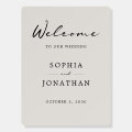Modern Calligraphy Eggshell Wedding Welcome Sign | Zazzle