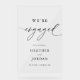 Modern Calligraphy Engagement Party Engaged Acrylic Sign | Zazzle