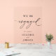 Modern Calligraphy Engagement Party Engaged Acrylic Sign | Zazzle