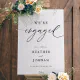Modern Calligraphy Engagement Party Engaged Sign | Zazzle