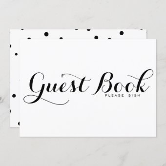 Modern Calligraphy | Guest Book Wedding Sign Card | Zazzle
