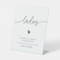 Modern Calligraphy Ladies Bathroom Wedding Sign | Zazzle