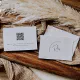 Modern Calligraphy Minimalist QRCode Wedding RSVP Enclosure Card | Zazzle