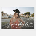 Modern Calligraphy Photo Graduation Yard Sign | Zazzle