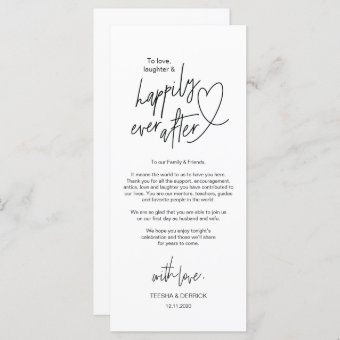 Modern calligraphy Place Setting Thank You Card | Zazzle