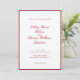 Modern Calligraphy Red Wedding Invitation | Zazzle