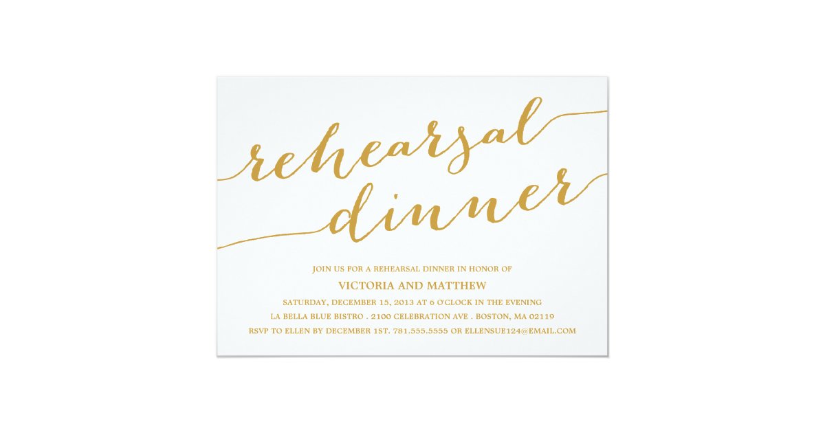 MODERN CALLIGRAPHY | REHEARSAL DINNER INVITATION
