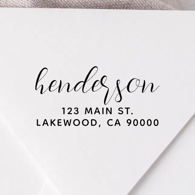 Modern Calligraphy Return Address Self-inking Stamp | Zazzle
